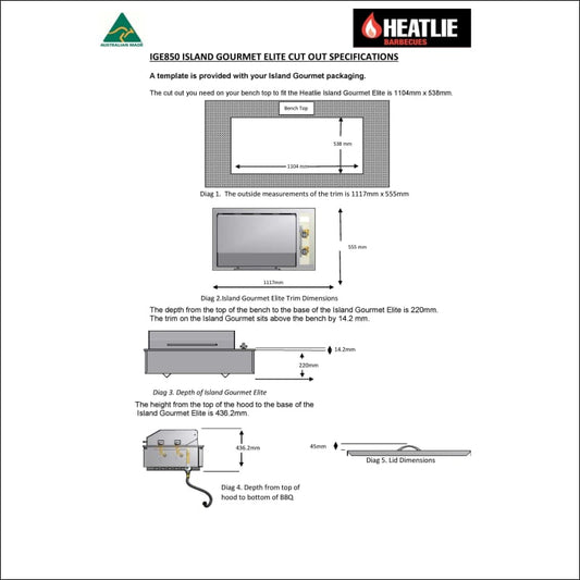 Heatlie: Heatlie Island Gourmet Elite IGE850 - with Roasting Hood ...